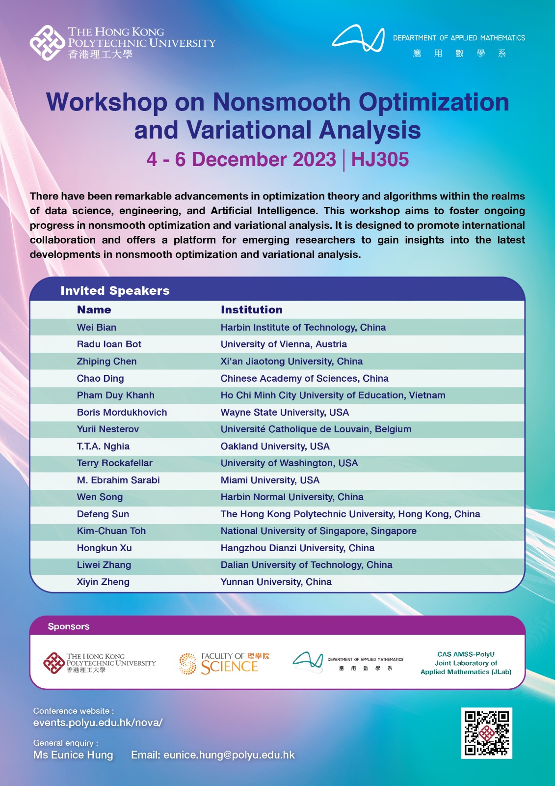 Nonsmooth Optimization and Variational Analysis - Posters